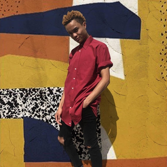 Shirts | Vintage 199s Red Short Sleeve Button Up | Poshmark